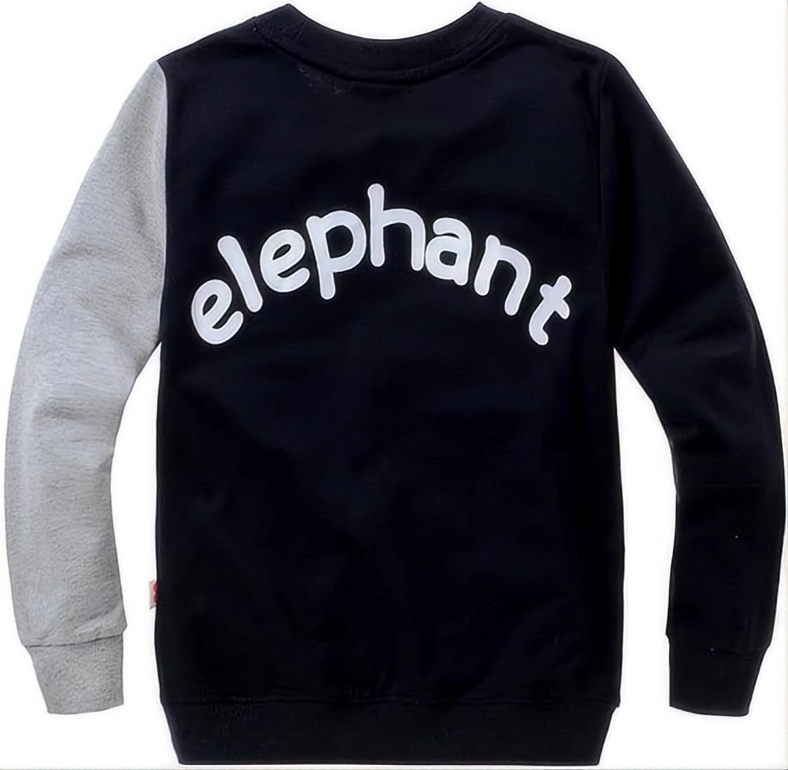 CM-Kid Little Boys' Elephant Long Sleeve T-shirt Cartoon Head Sweatshirt, Black, 6T