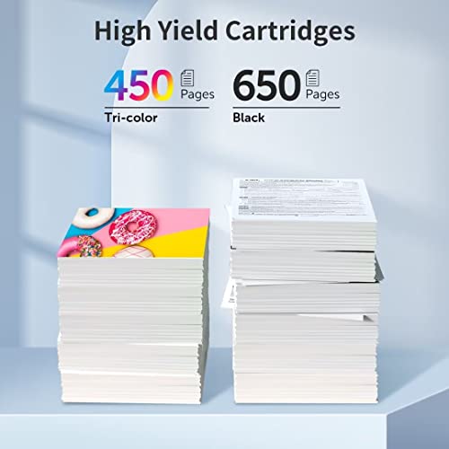 BKBKC Remanufactured 67XL Ink Cartridges Replacement for HP 67 XL Combo Pack Work for HP Envy 6055e 6055 6052 6075 Envy Pro 6455e 6455 6475 6452 DeskJet 4155 2755e 2755 4052 (1 Black, 1 Tri-Color)
