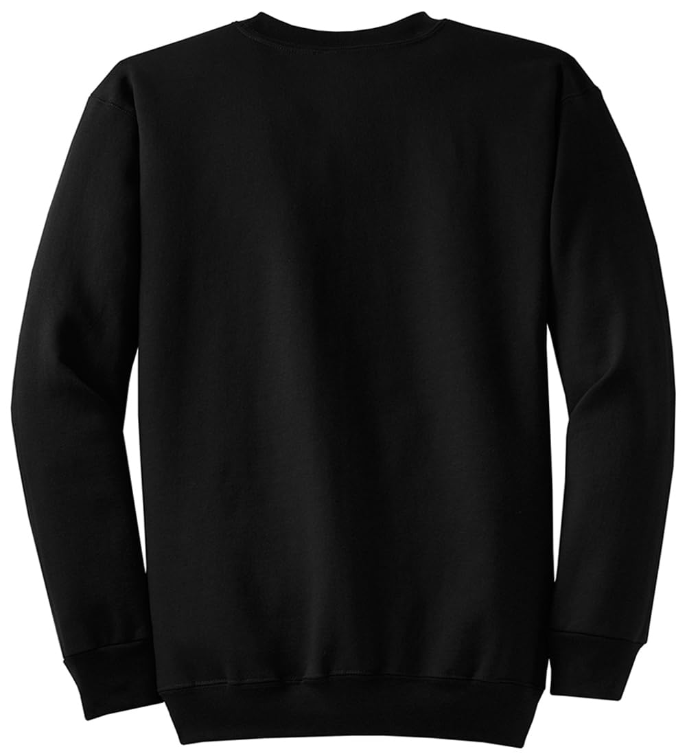 Joe's USA- Men's TALL Ultimate Crewneck Sweatshirt-Black-3XLT