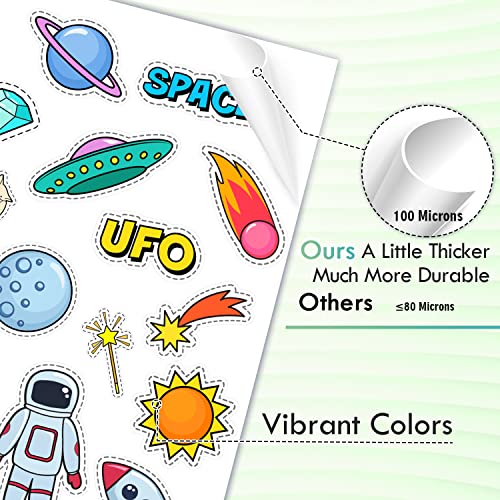 Koala Printable Vinyl Sticker Paper for Inkjet Printer - 20 Sheets Matte White Vinyl Sticker Paper, Waterproof Sticker Paper 8.5x11 Inch, Work with Cutting Machine