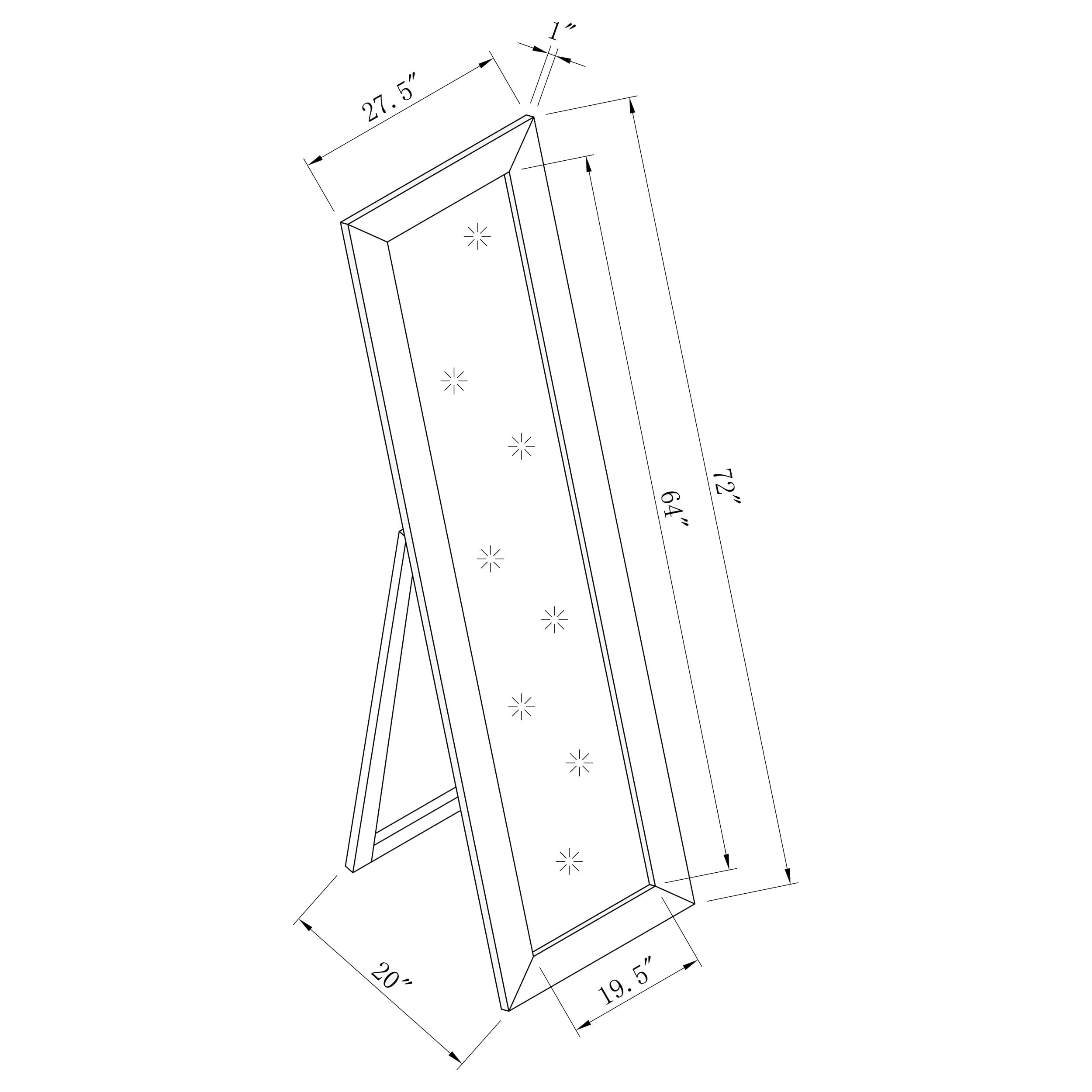Coaster Home Furnishings 900453 Beveled Frame Floor Mirror Dark Cappuccino