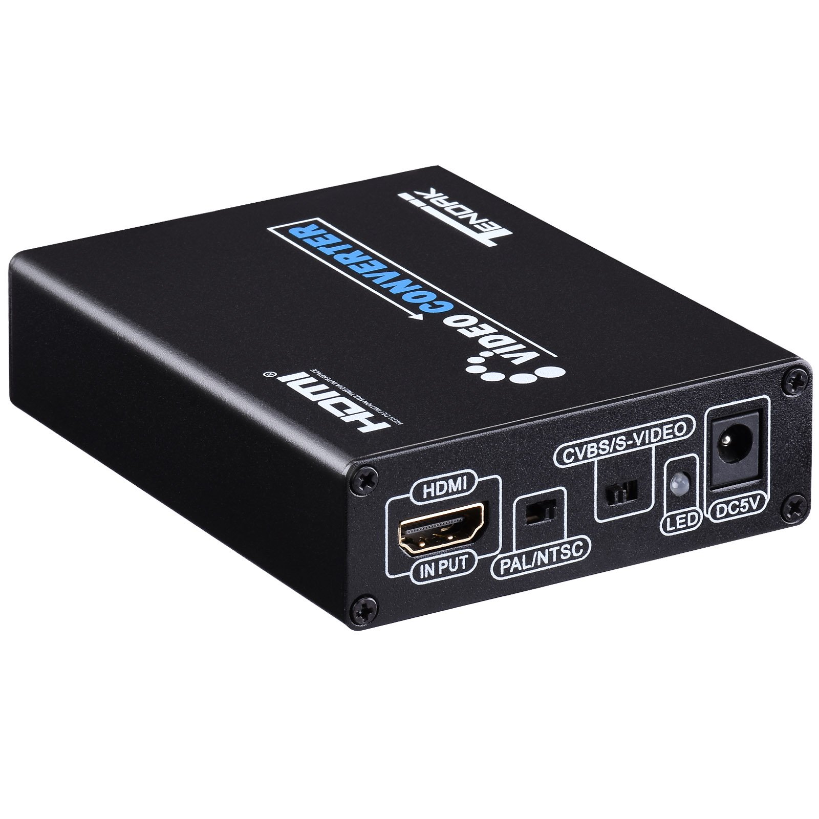 Tendak HDMI to Composite 3RCA AV S-Video R/L Audio Video Converter Adapter Upscaler Support 720P/1080P with RCA/S-Video Cable for PC Laptop Xbox PS3 TV STB VHS VCR Camera Blue-Ray DVD