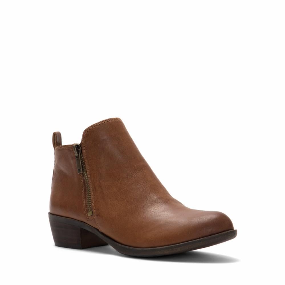 Lucky Brand Women's Basel Ankle Bootie, Toffee, 10 Wide