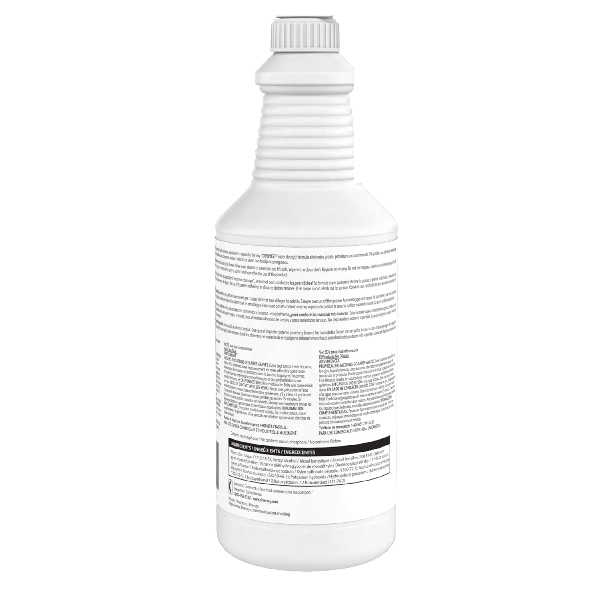 Spitfire 95891789 RTU Power Cleaner, Heavy Duty Degreaser for Shops & Kitchens, Pine Scent, Ready-to-Use Capped, 32-Ounce