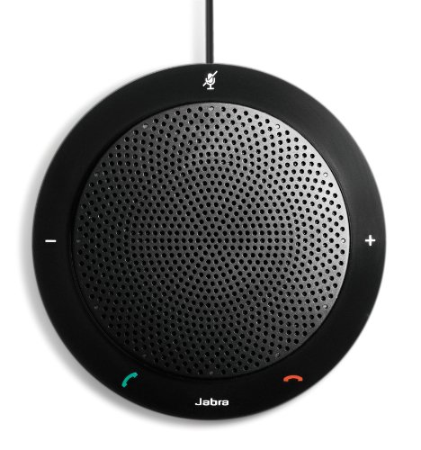 Jabra Speak 410 Corded Speakerphone for Softphones – Easy Setup, Portable USB Speaker for Holding Meetings Anywhere with Outstanding Sound Quality