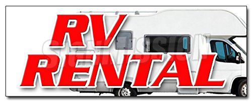 48" RV Rental Decal Sticker New Used Rent me Motorhome financing Sale