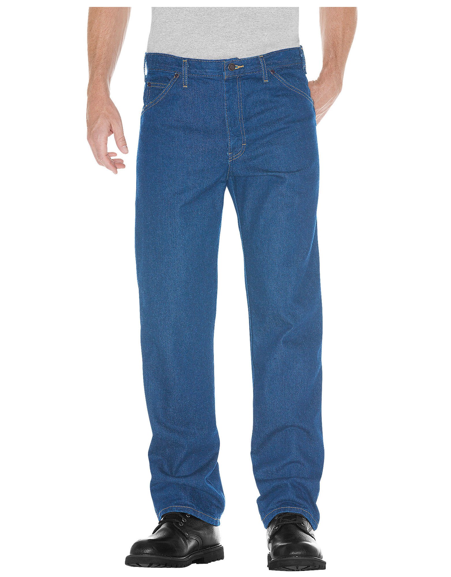 Dickies mens Regular-fit Five-pocket jeans, Stone Washed Indigo Blue, 34W x 32L US