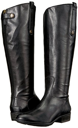 Sam Edelman Women's Penny Classic Equestrian Boot, Black Leather, 10 Medium US
