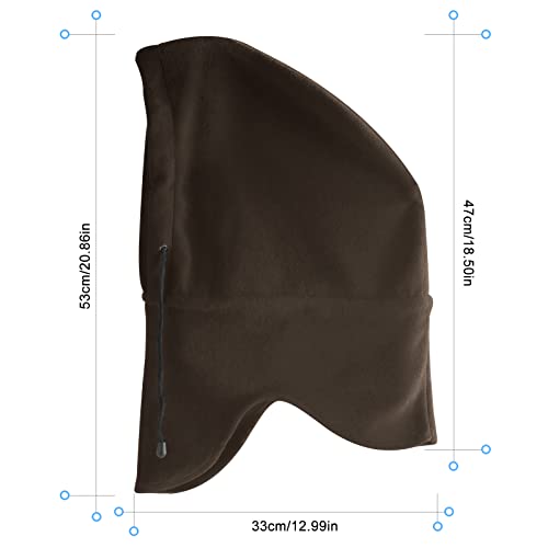 BINE Mens Winter Hat Cold Weather Face Mask Balaclava Hood Outdoor Sports Balaclava Windproof Brown
