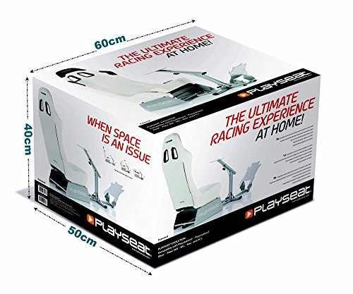 Playseat Evolution Sim Racing Cockpit | Comfortable Racing Simulator Cockpit | Compatible with all Steering Wheels & Pedals on the Market | Supports PC & Console | White