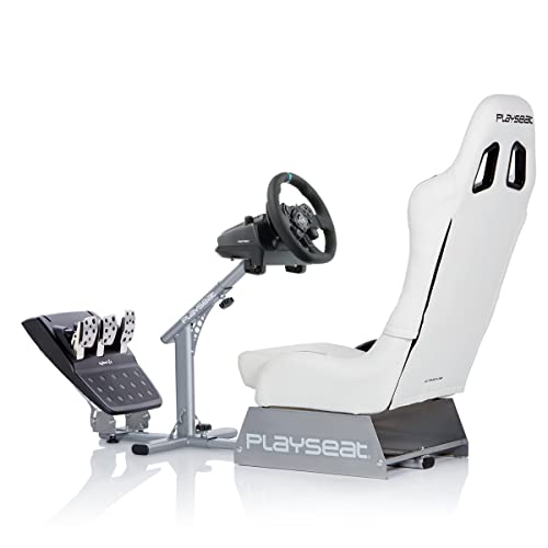 Playseat Evolution Sim Racing Cockpit | Comfortable Racing Simulator Cockpit | Compatible with all Steering Wheels & Pedals on the Market | Supports PC & Console | White