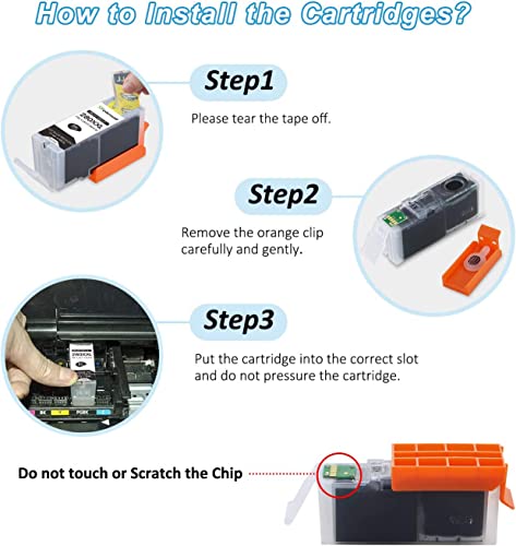 Tekmall Compatible C A K E Ink Cartridge PGI-280XXL CLI-281XXL 280 Ink 281, Work for Pixma TS6120 TS6220 TR7520 TR8520 TS9520 TS9521C TS8120 TS8220 TS9120 TS702 5 Pack
