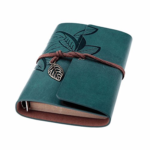 Beyong Leather Writing Journal, Refillable Travelers Notebook, Men & Women Leather Journals to Write in, Art Sketchbook, Travel Diary, Best Gifts for Teens Girls and Boys (Blue, 7 Inch)