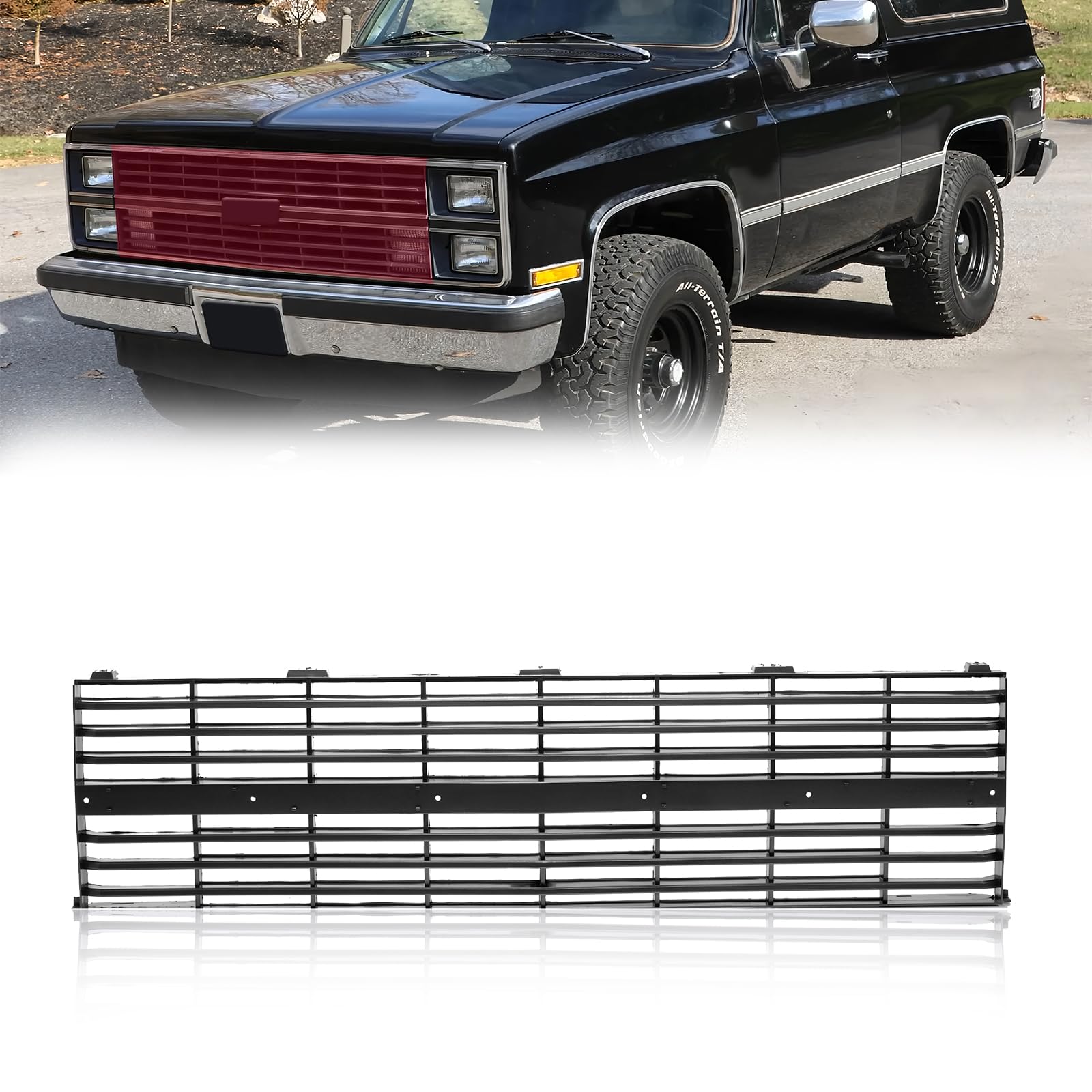 CarPartsDepot 400-15740, Grill Grille Material Black Plastic W/Molding Hole GM1200125 14043881 by CarPartsDepot