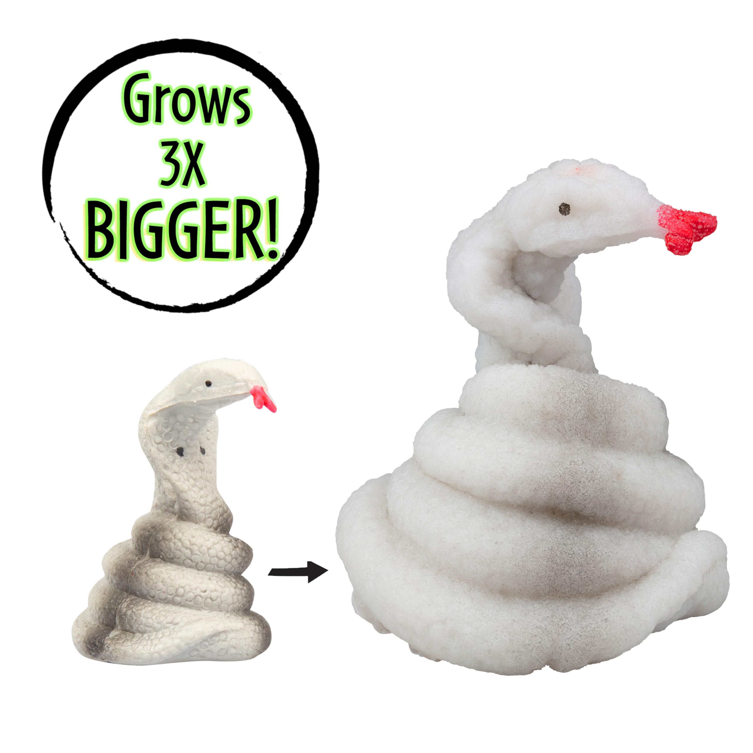 Animal Planet Super Grow Rainforest Animals Eggs 3 Pack - Toys Hatch and Grow to 3X Size in Water - Monkey, Panther, & Cobra - Includes Creature Educational Fact Cards