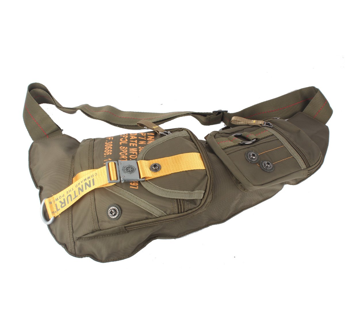 Innturt Nylon Sling Chest Bag Daypack Bicycle Travel Gym Backpack Large Army Green