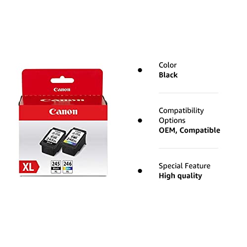 Canon PG-245XL/CL-246XL Original Black & Colour Ink Cartridges, Combo