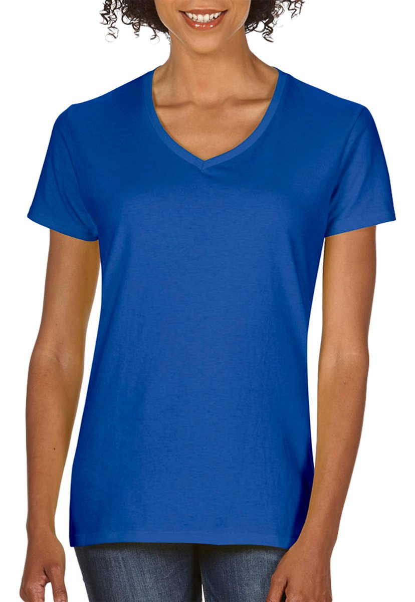 Gildan Women's Softstyle V-Neck T-Shirt - X-Large - Royal