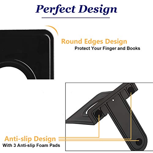 Jekkis 20pcs Bookends Metal Book End 6.6"x 5.7"x 5" Black Heavy Duty Bookends for Shelves Nonskid Bookend Supports Plain Large Bookends, Library Office Home, 10 Pair