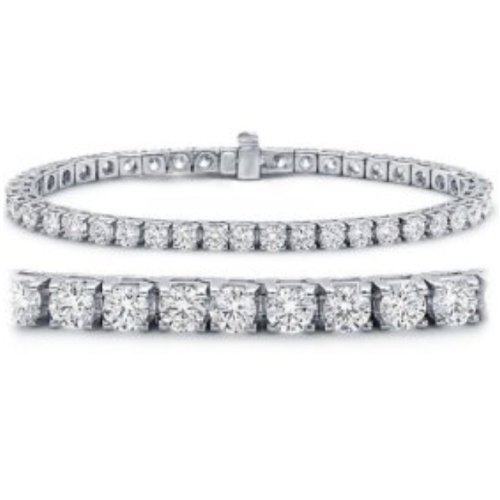 5 Carat IGI Certified Classic Tennis Bracelet 14K White Gold Value Collection
