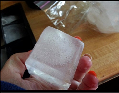 Home-Complete Large Ice Cube Tray, Double Pack, Black