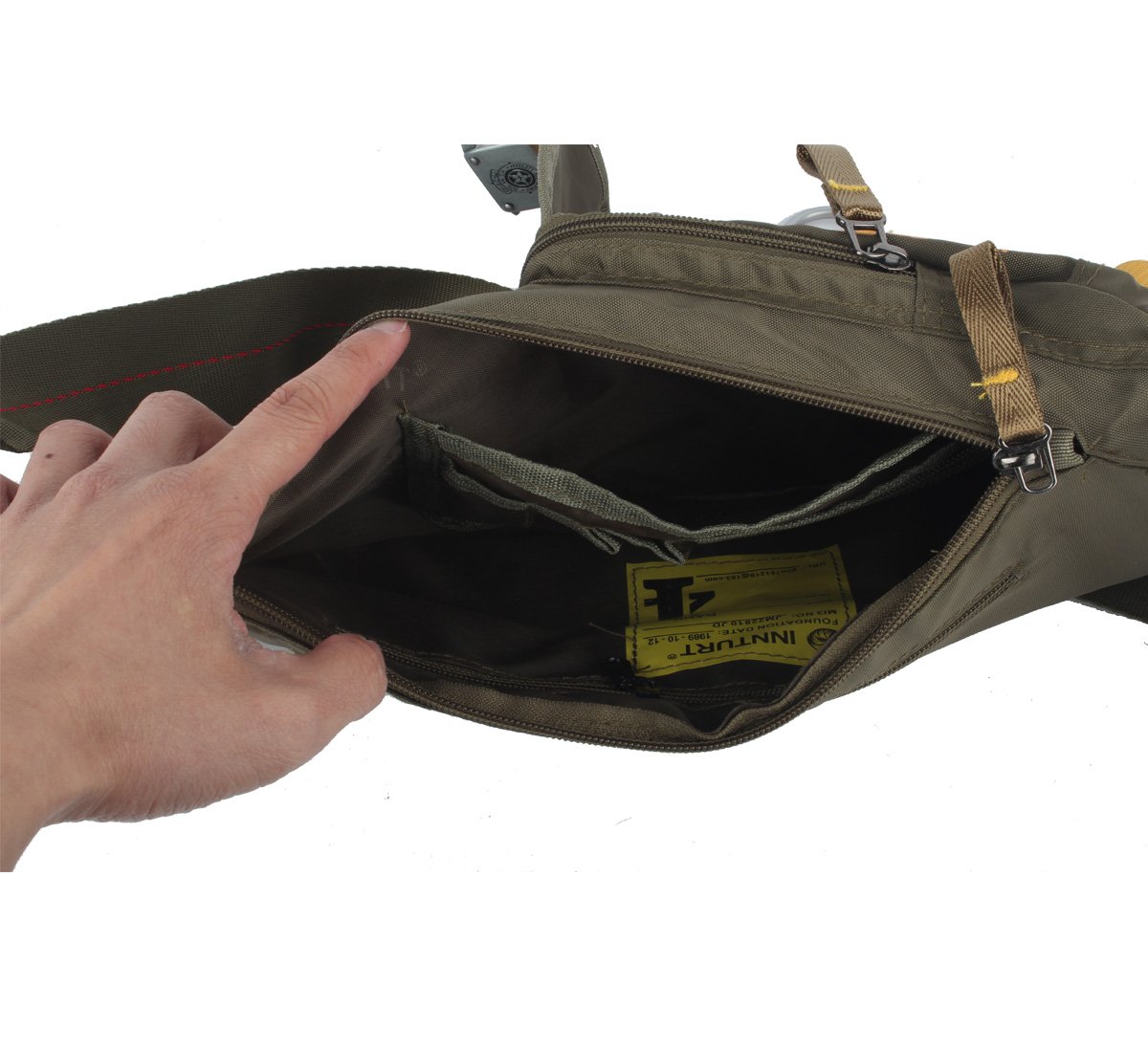 Innturt Nylon Sling Chest Bag Daypack Bicycle Travel Gym Backpack Large Army Green