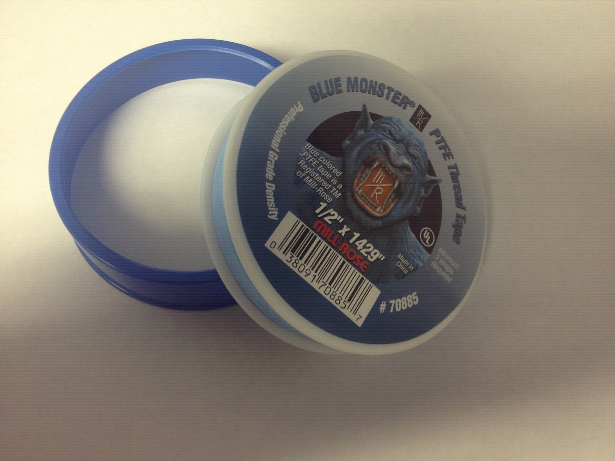 Mill-Rose 70885 Blue Monster PTFE Pipe Thread Sealant Tape, 1/2-Inch x 1429-Inches, Blue
