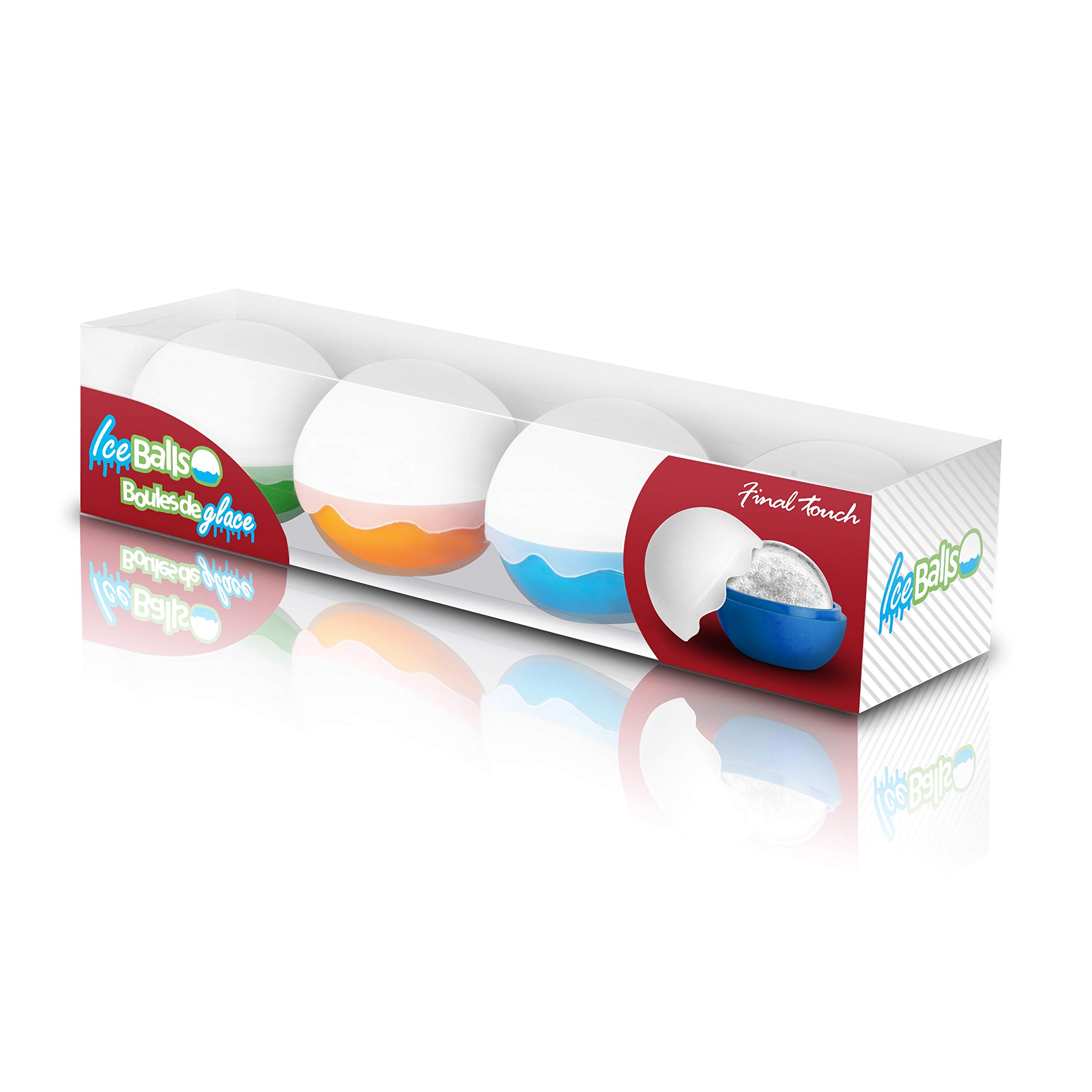 Ice Balls Mold - Individual Trays To Freeze Water Into Balls - Set of 4