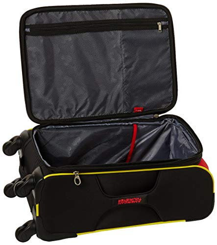 American Tourister Disney Softside Luggage with Spinner Wheels, Mickey Mouse Pants, Checked-Medium 21-Inch