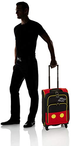 American Tourister Disney Softside Luggage with Spinner Wheels, Mickey Mouse Pants, Checked-Medium 21-Inch