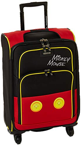 American Tourister Disney Softside Luggage with Spinner Wheels, Mickey Mouse Pants, Checked-Medium 21-Inch