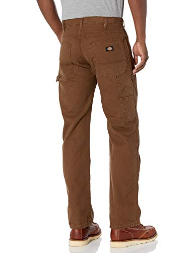 Dickies mens Relaxed Straight-fit Lightweight Duck Carpenter Jean Work Utility Pants, Timber, 34W x 32L US