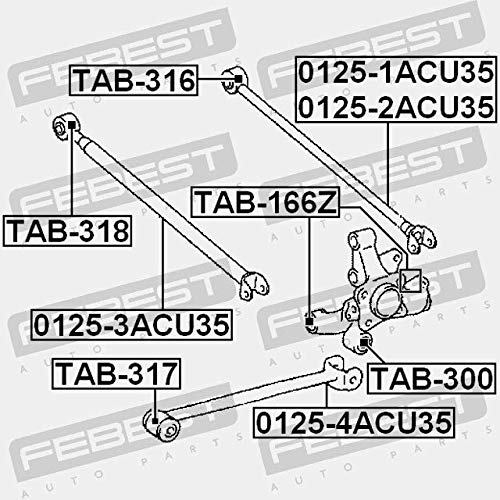 Rear Track Control Rod Febest 0125-3ACU35 Oem 48710-48050