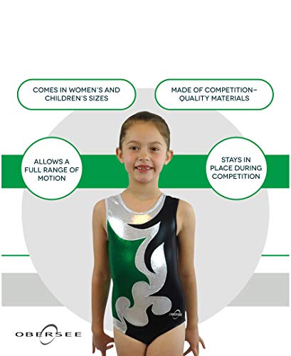 Obersee - O3GL064CL - Girl's Girls Gymnastics Leotard - Mia Green | Child (8-10 Years)