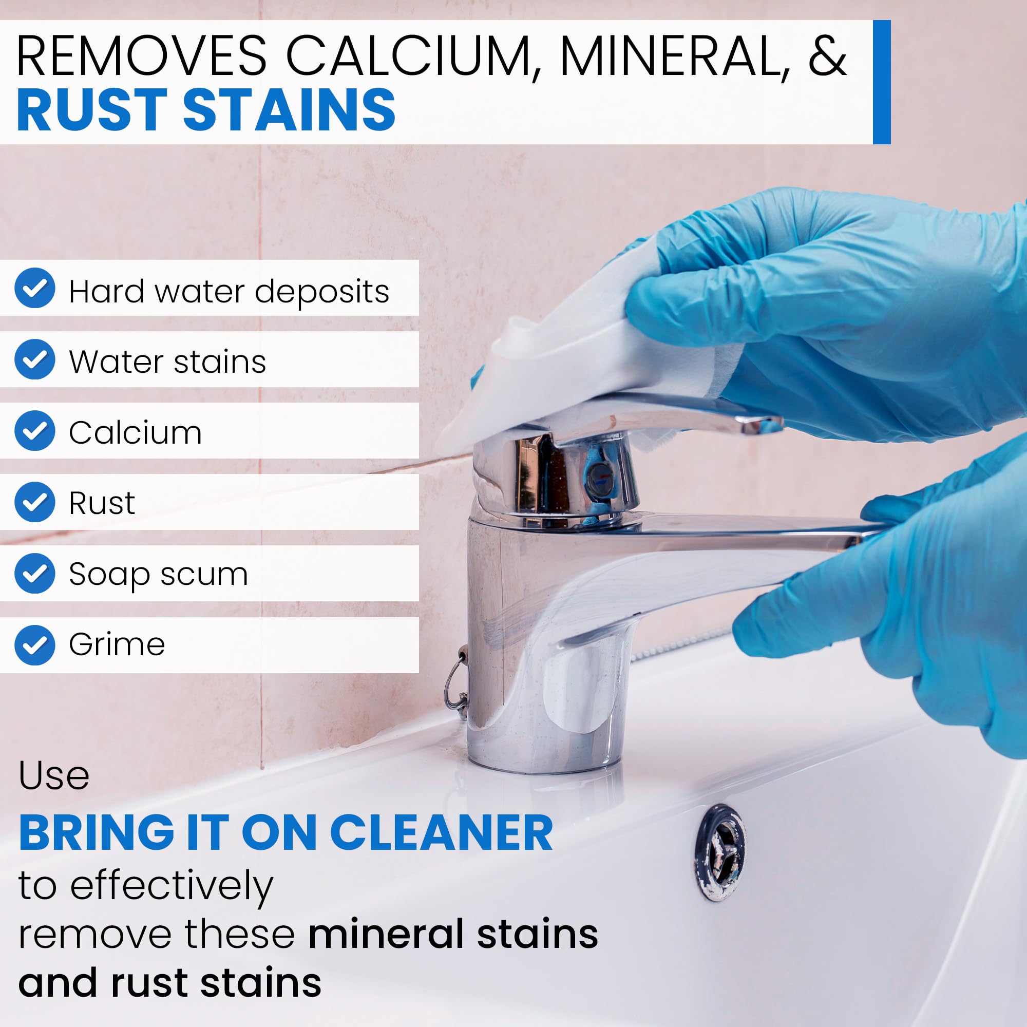 Hard Water Stain Remover Bring It on Cleaner & Sealant 16oz, Water Spots on Glass, Hard Water Buildup.
