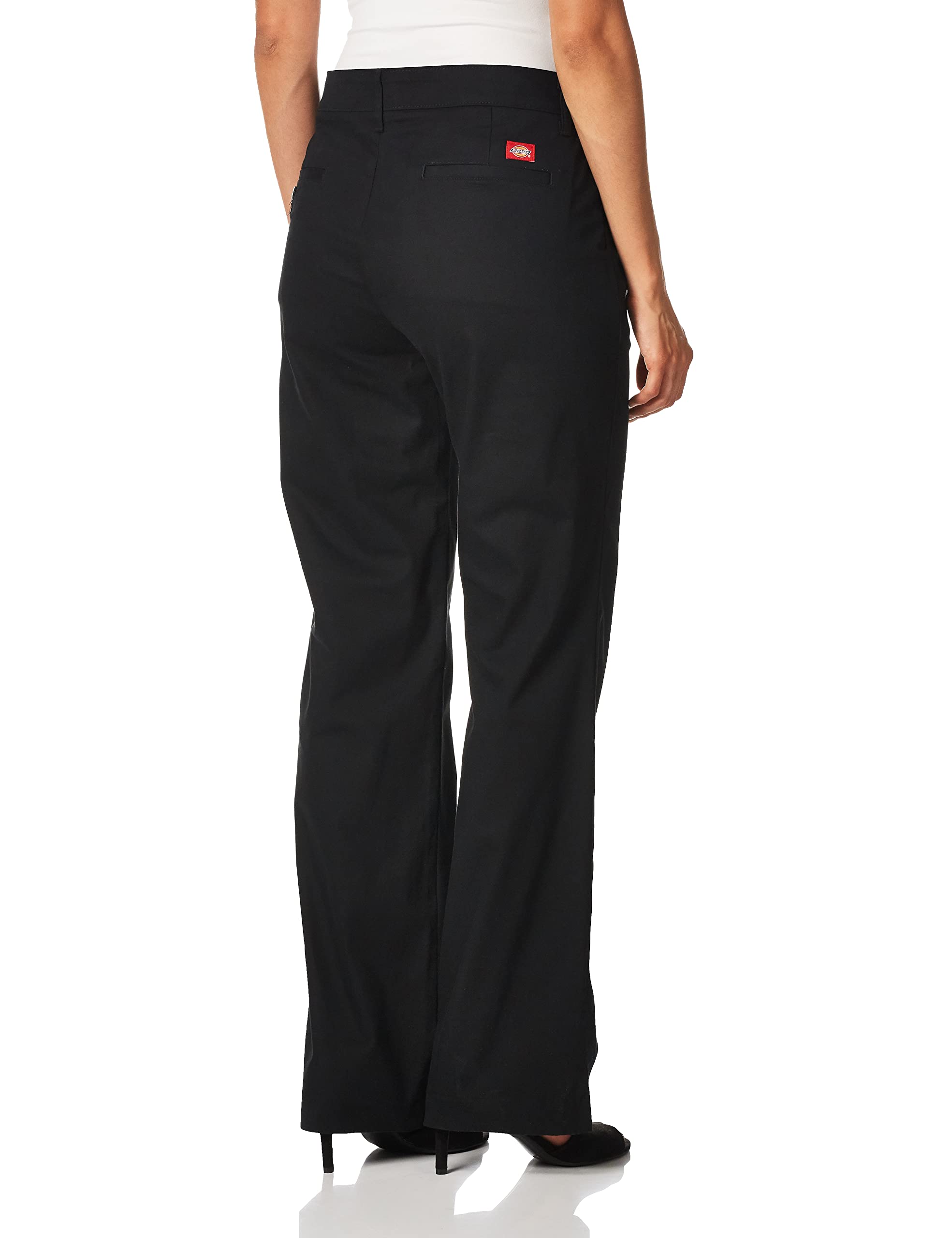 Dickies womens Relaxed Straight Stretch Twill pants, Black, 12 Long US