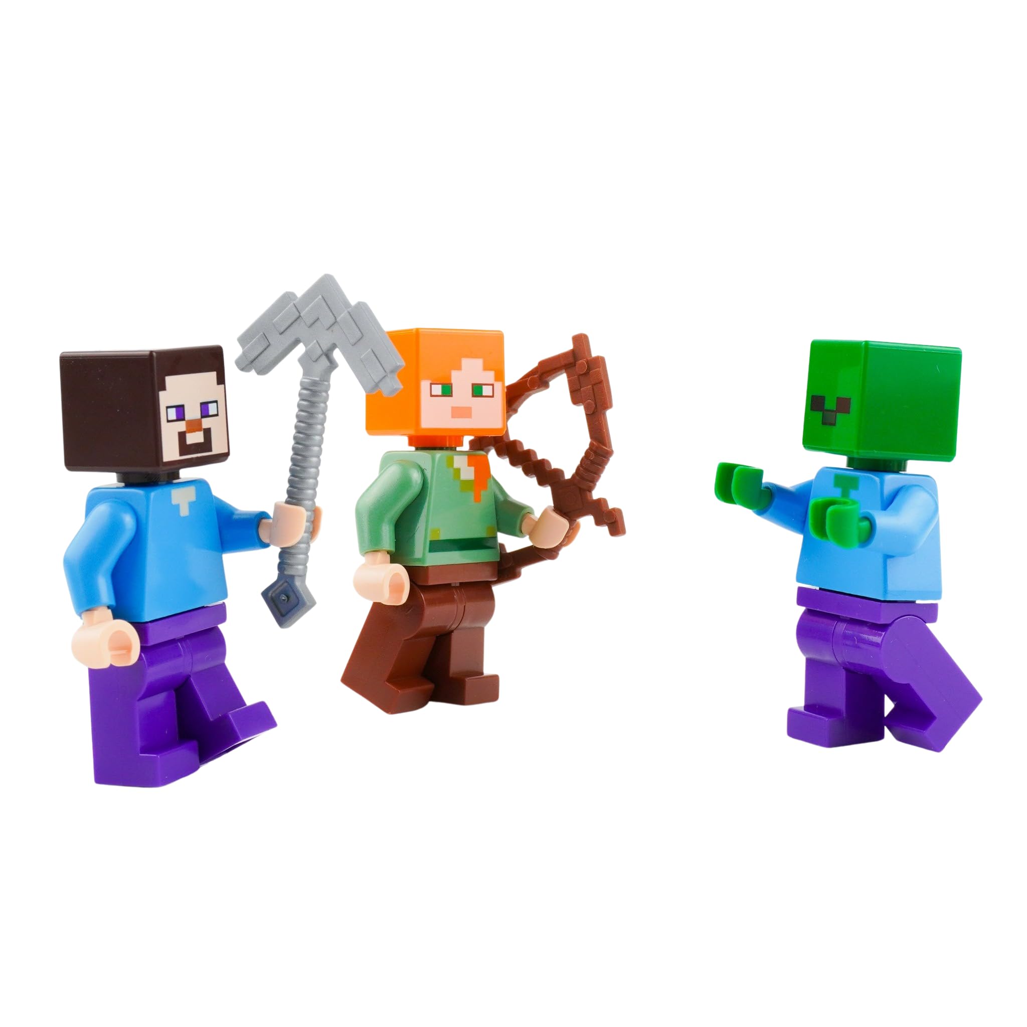 LEGO Minecraft Combo Pack - Steve, Alex, and Zombie Minifigures, 11 pcs