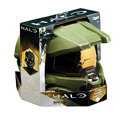 Disguise mens Master Chief Adult Full Helmet Accessory costume weapons and armor, Green, One Size US