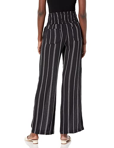 Billabong womens New Waves Stripe Pants, Black White, Small US