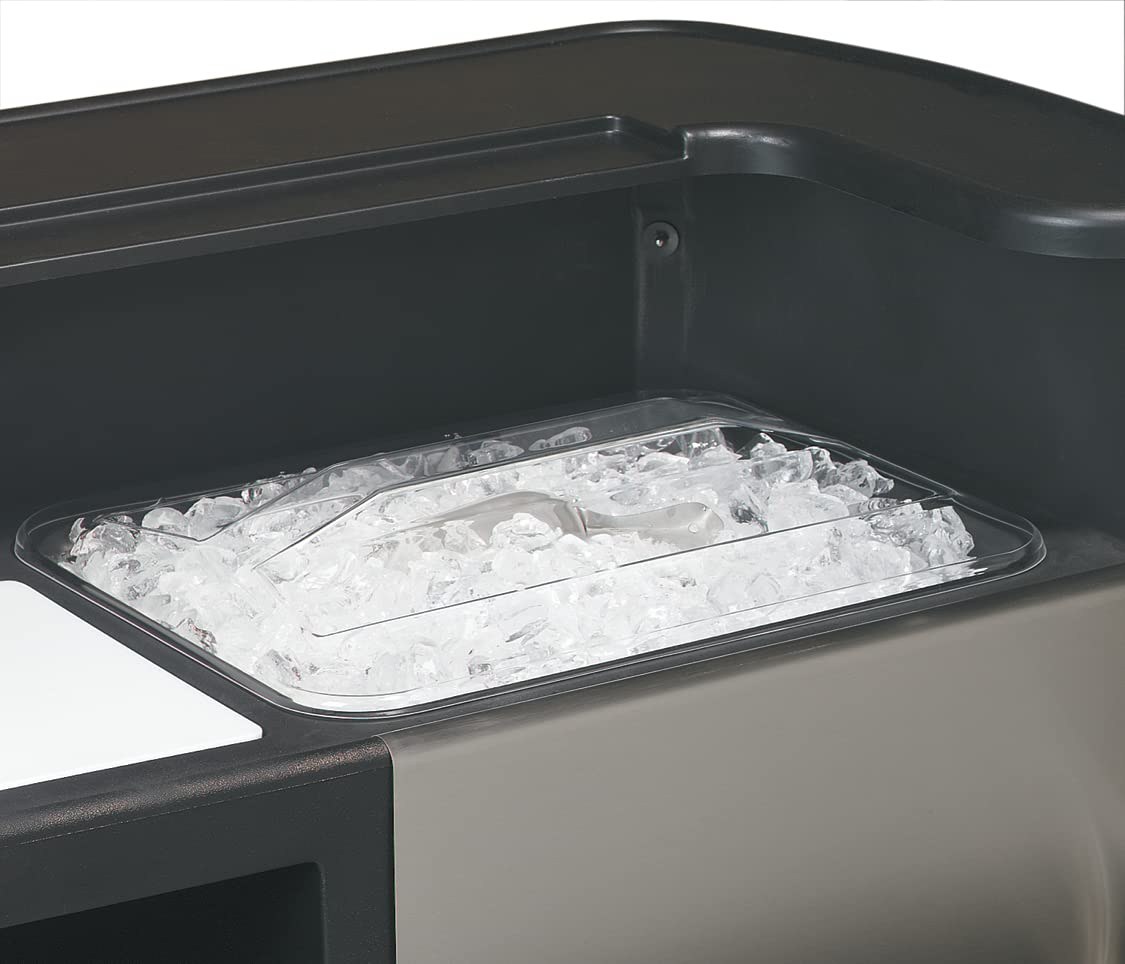 Carlisle FoodService Products Maximizer Portable Travel Bar Table with Locking Casters for Catering, Buffets, Restaurants, Ldpe, 56 X 26.5 X 48.5 Inches, Black