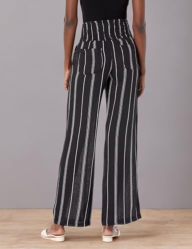 Billabong womens New Waves Stripe Pants, Black White, Small US