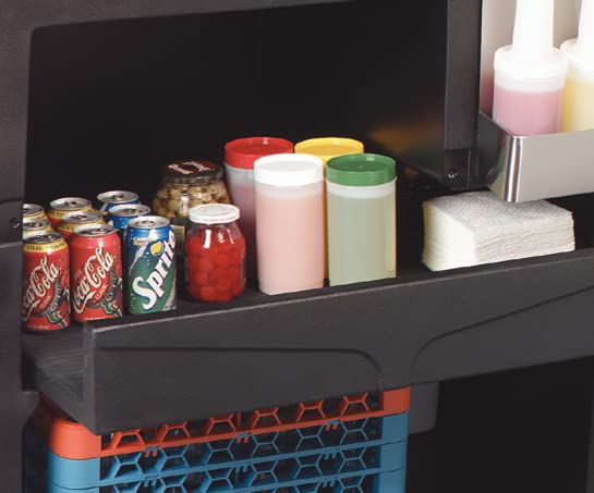 Carlisle FoodService Products Maximizer Portable Travel Bar Table with Locking Casters for Catering, Buffets, Restaurants, Ldpe, 56 X 26.5 X 48.5 Inches, Black