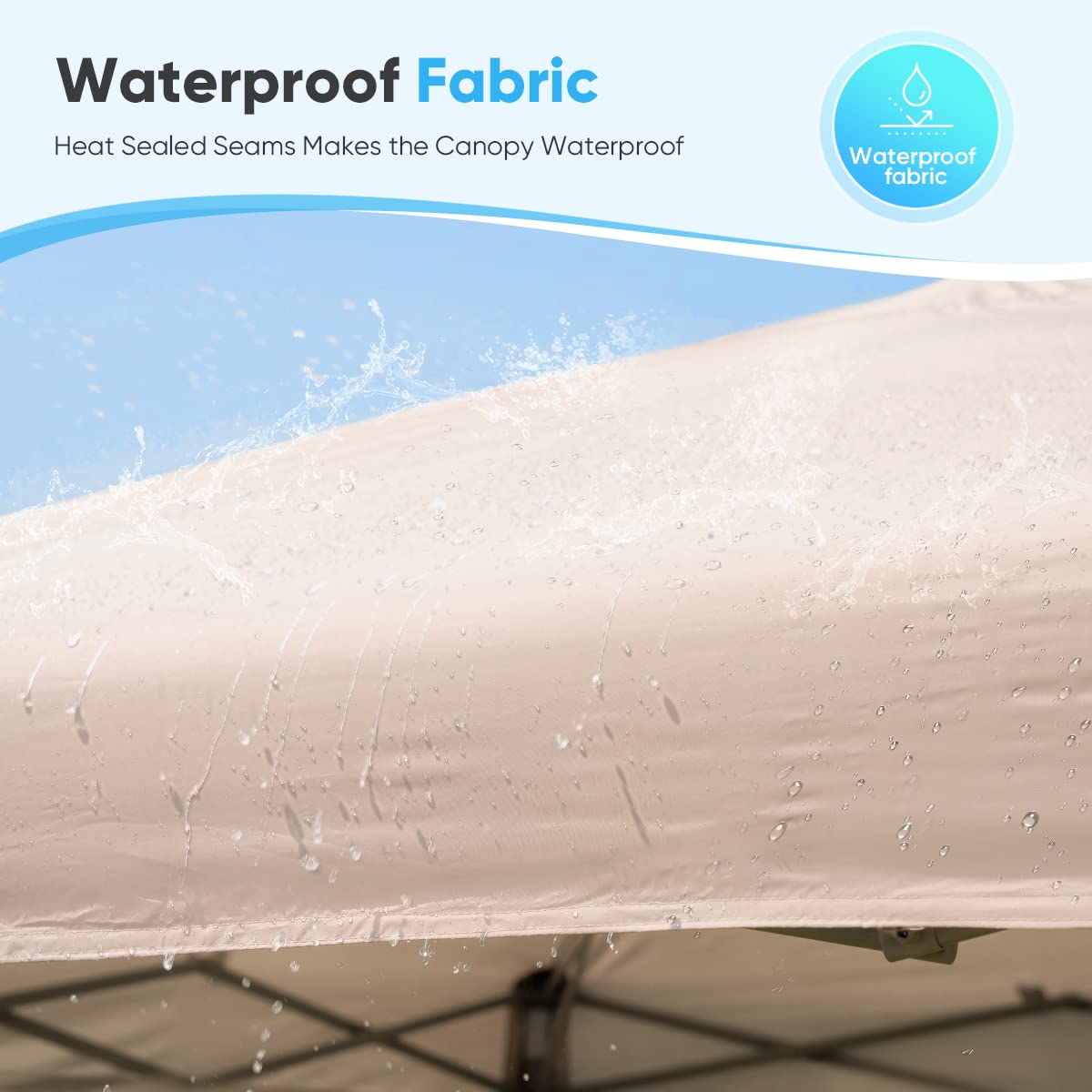 Quictent 8'x8β Pop up Screened Canopy Tent with Mosquito Netting, Portable Easy up Outdoor Screen House Shelter for Patio, Camping and Picnic, Includes Wheeled Carry Bag (Tan)