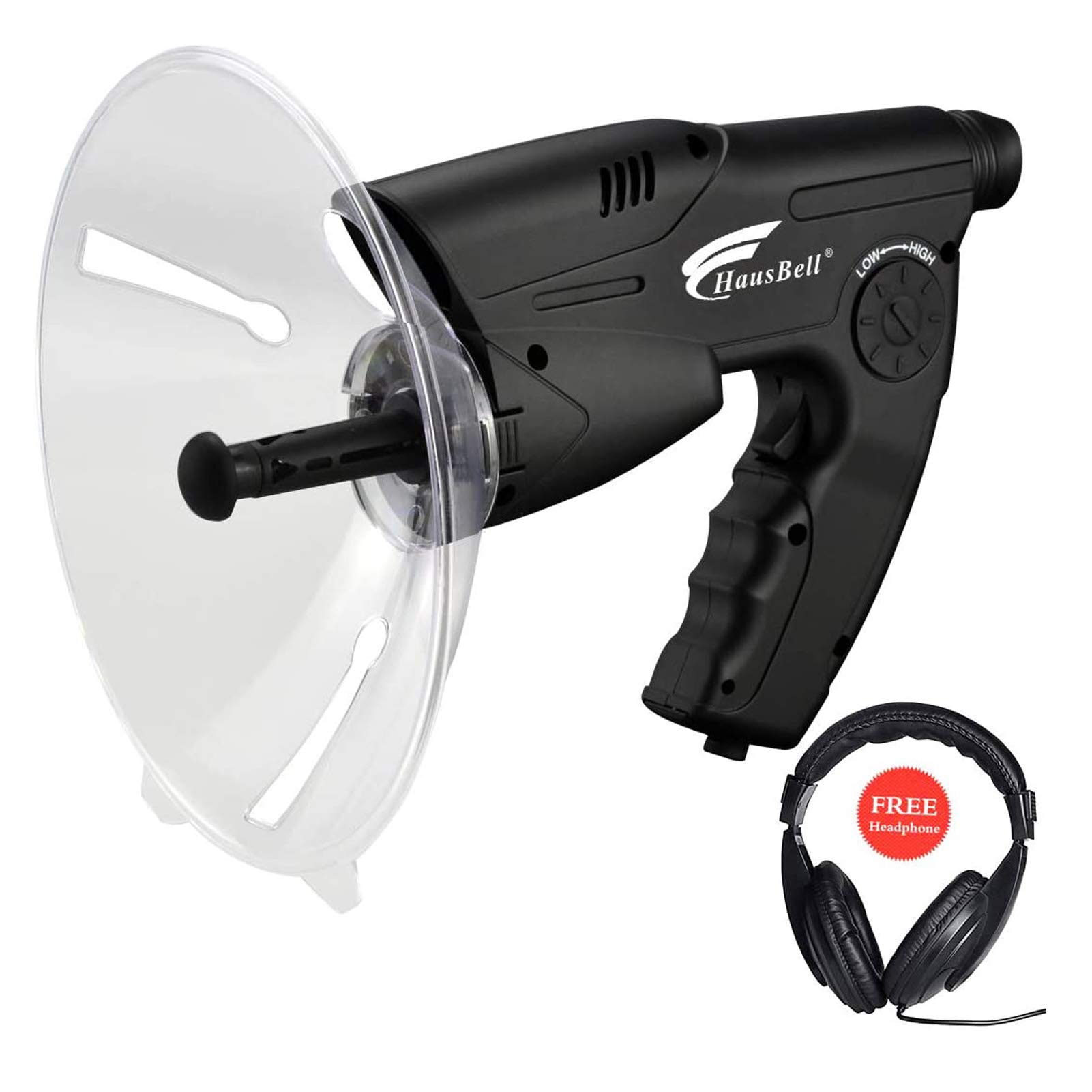 HAUSBELL Parabolic Listening Device for Kids – Bionic Ear Electronic Nature Explorer, 8x Monocular, Adjustable Volume, Includes Headphone, Fun Outdoor Nature Sound Observation Tool, Ideal for Ages 5-9