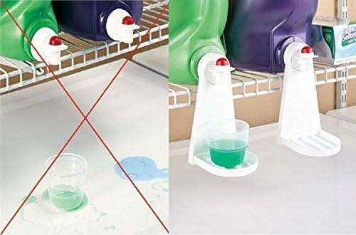Tidy-Cup Liquid laundry detergent and fabric softener gadget (Pack of Two), fits most economic sized bottles, no more drips or mess