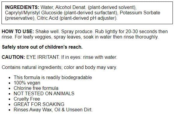 Earth Friendly Products Fruit & Vegetable Wash, 22 fl oz