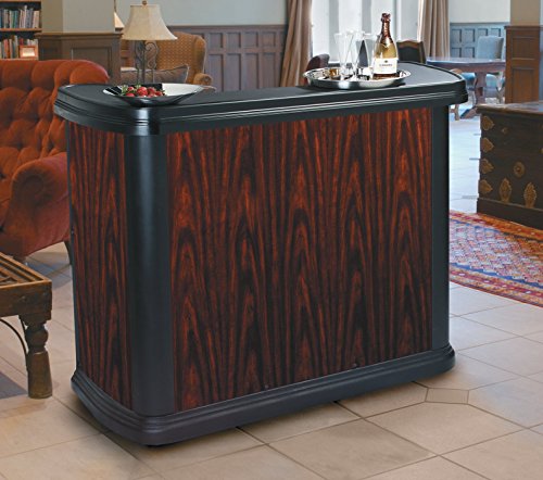 Carlisle FoodService Products Maximizer Portable Travel Bar Table with Locking Casters for Catering, Buffets, Restaurants, Ldpe, 56 X 26.5 X 48.5 Inches, Black