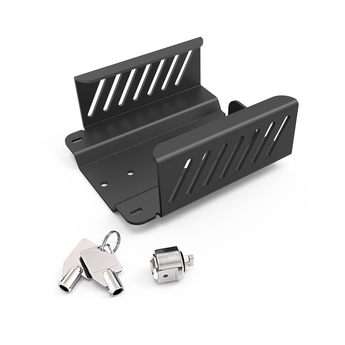 Compulocks Apple TV Security Mount for 4th Gen & 4K (1st-2nd Gen, 2018-2021) - Secure Mount Bracket with Cable Management - Durable Sleek Design Ideal for Home & Office Use - Black