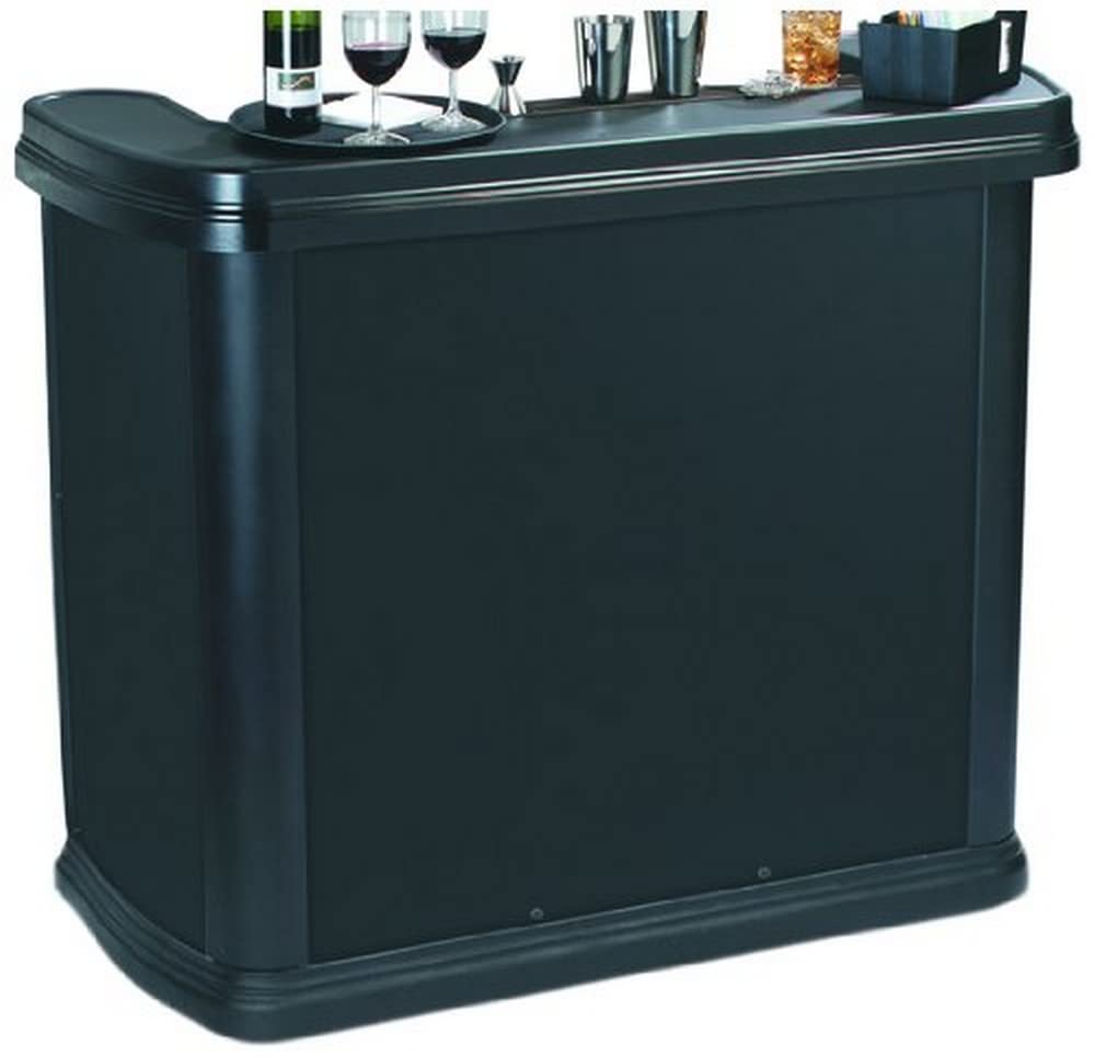 Carlisle FoodService Products Maximizer Portable Travel Bar Table with Locking Casters for Catering, Buffets, Restaurants, Ldpe, 56 X 26.5 X 48.5 Inches, Black