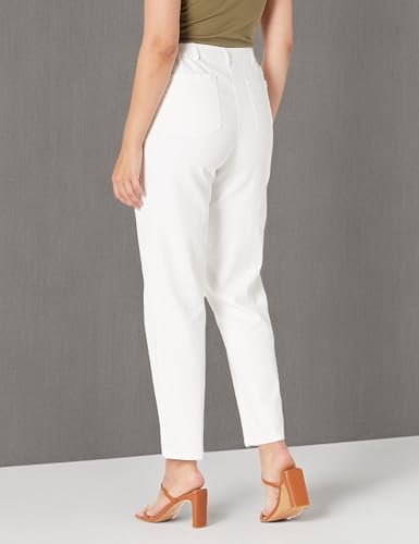 Ruby Rd. Women's Classic Flat Front Denim Jean, White, 14